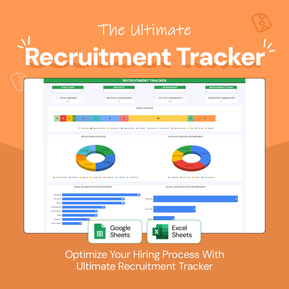 Recruitment Tracker Template For Efficient Hiring! – ACESHEETS Inc