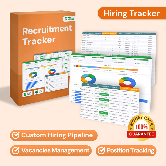 Recruitment Tracker Template For Efficient Hiring! – ACESHEETS Inc
