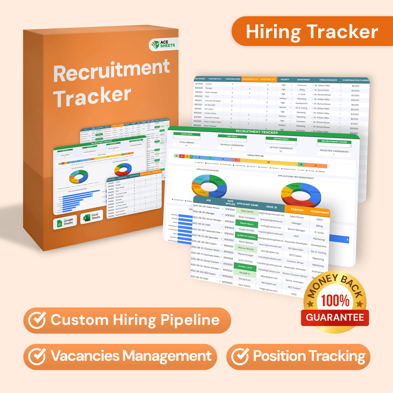 Recruitment Tracker Template For Efficient Hiring! – ACESHEETS Inc