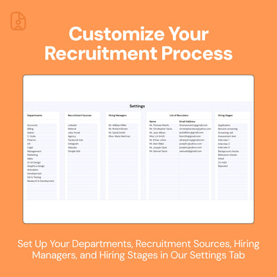 Recruitment Tracker Template For Efficient Hiring! – ACESHEETS Inc