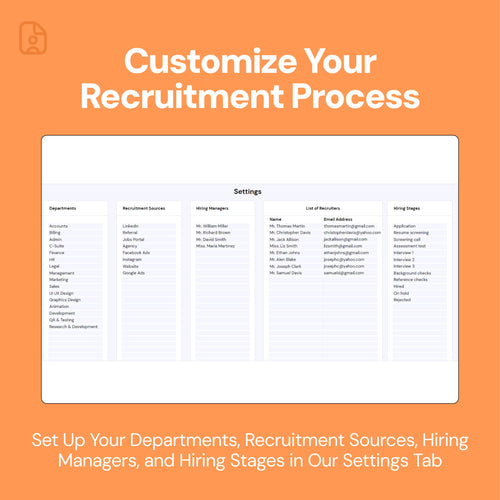 Recruitment Tracker Template For Efficient Hiring! – ACESHEETS Inc