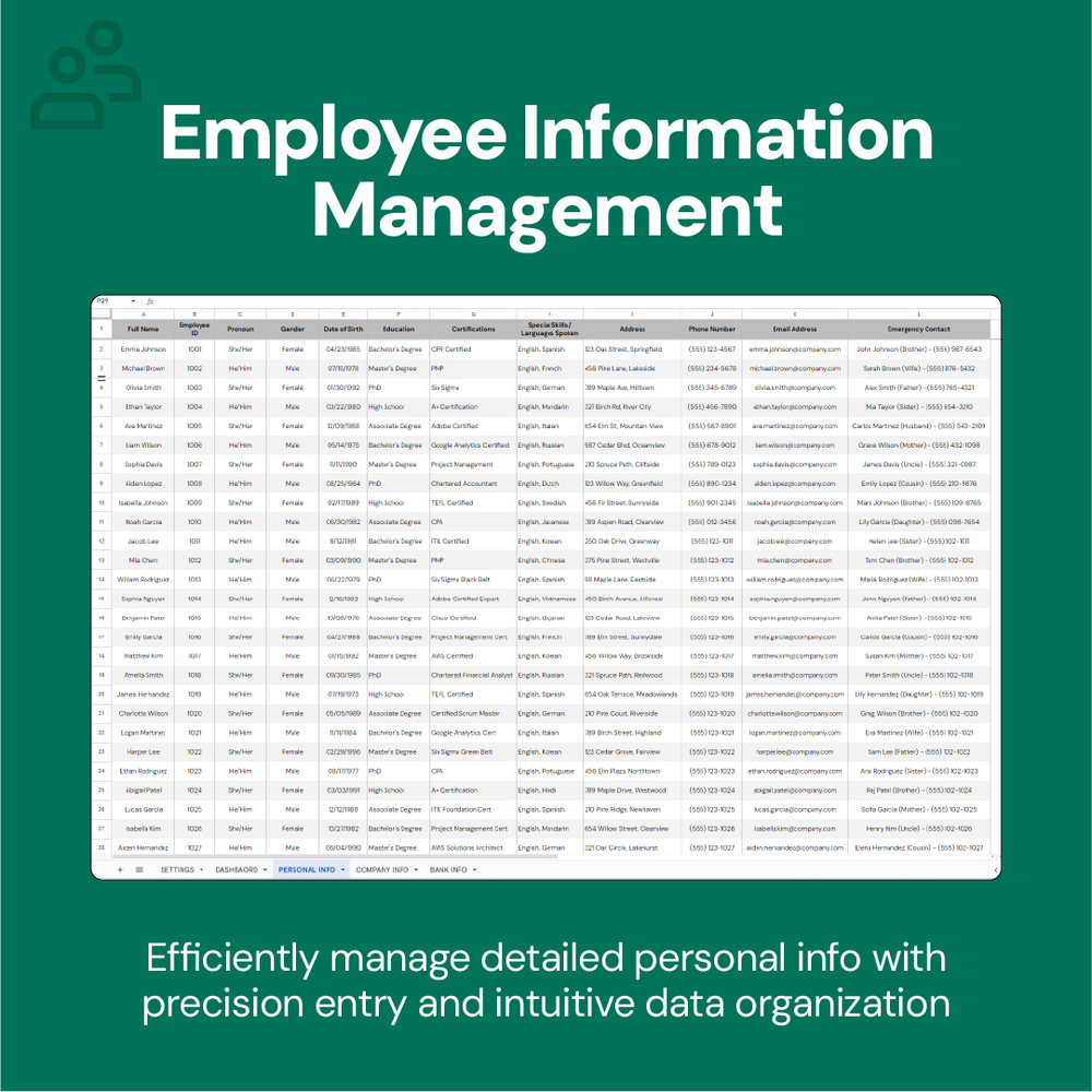Employee Information Tracker - Easily Manage & Track Employee Data ...
