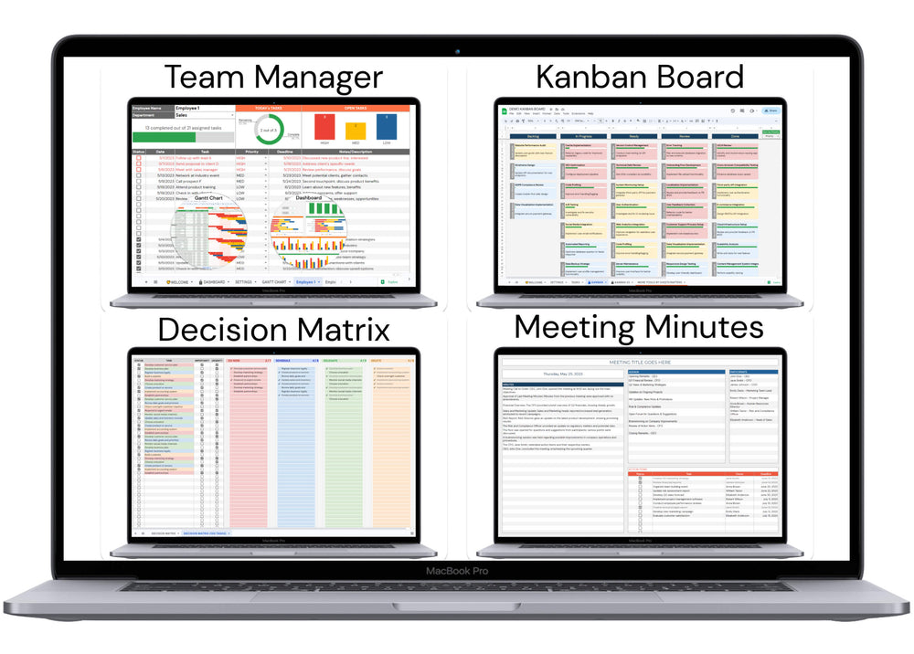 Team Manager's 4in1 Pack | Comprehensive Workflow Suite | Google ...